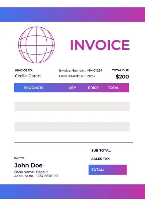 Invoice | CapCut Template